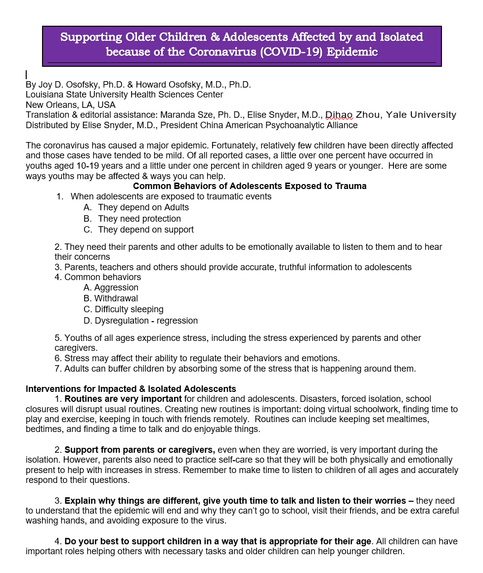 COVID-19 Resources for Families - Access Health Louisiana