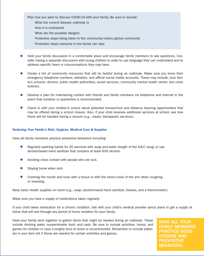 COVID-19 Resources for Families - Access Health Louisiana