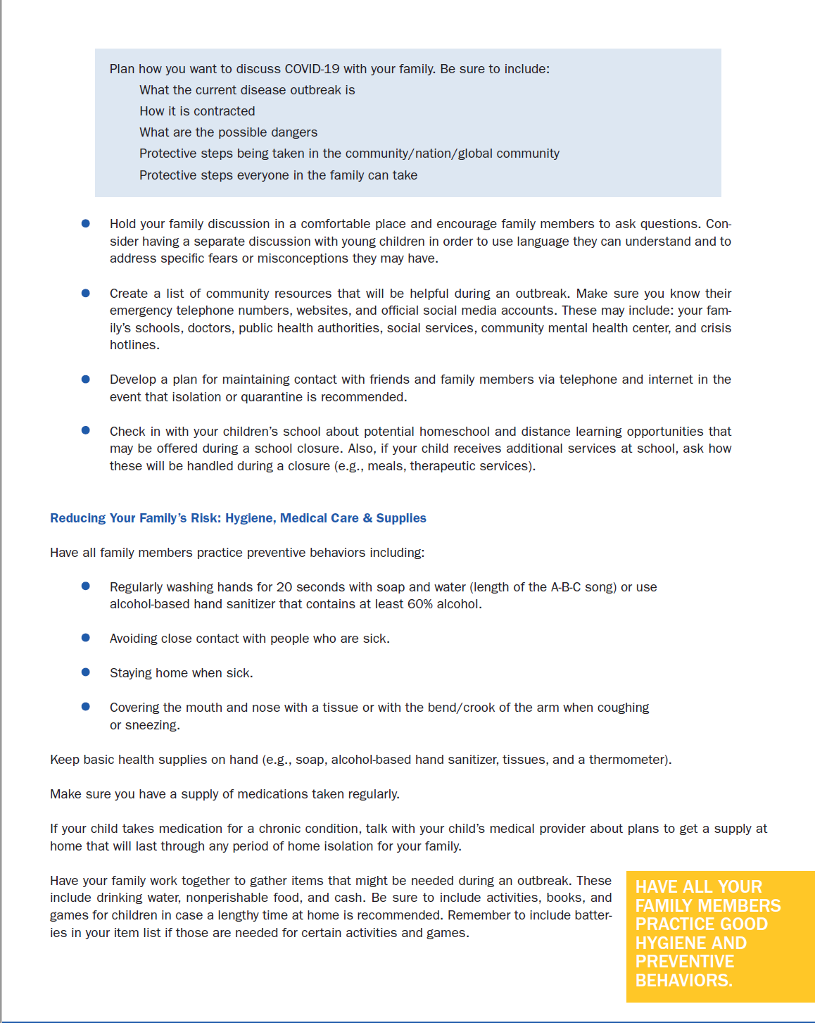 COVID-19 Resources for Families - Access Health Louisiana