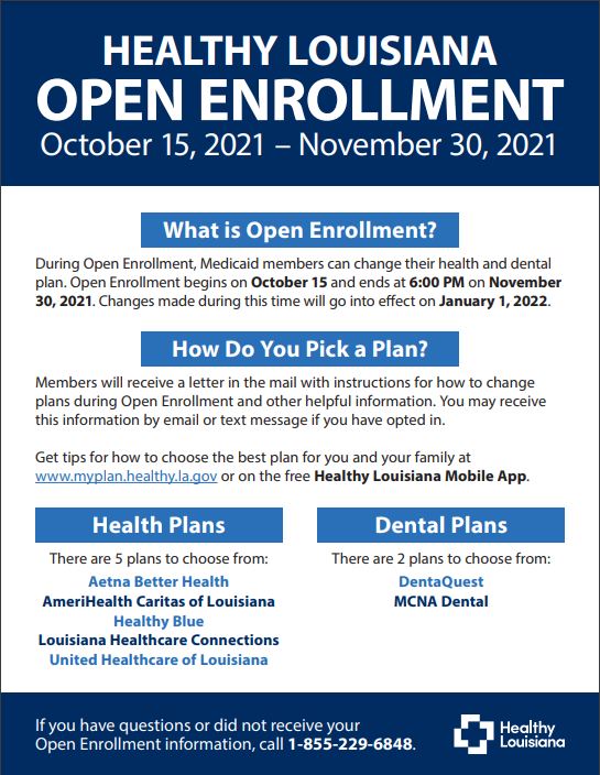 Open Enrollment underway - Access Health Louisiana